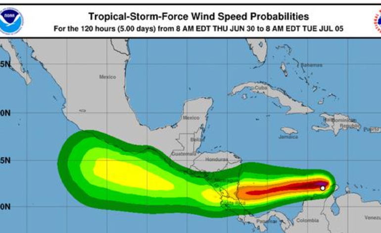Tormenta Bonnie enfocará su fuerza en Nicaragua y Costa Rica - HONDU ...